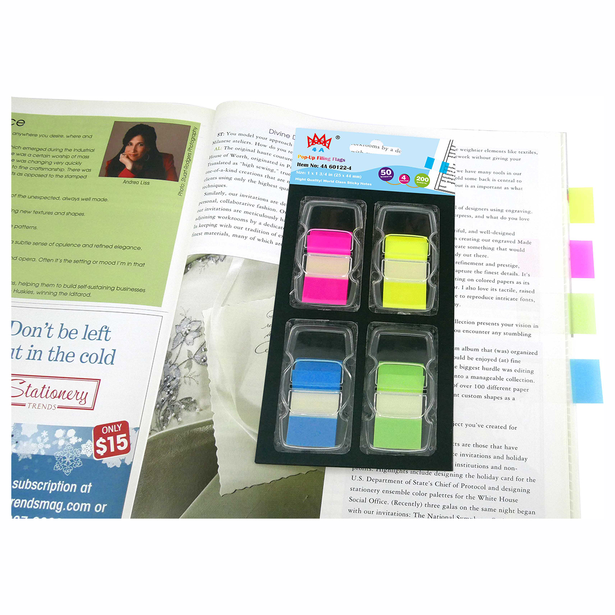 4A Pop-up Flags Set,Neon Color Page Marker Fluorescent Color Index ...